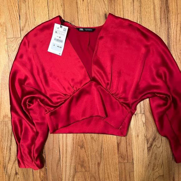 Tops | Zara Red Top | Poshmark